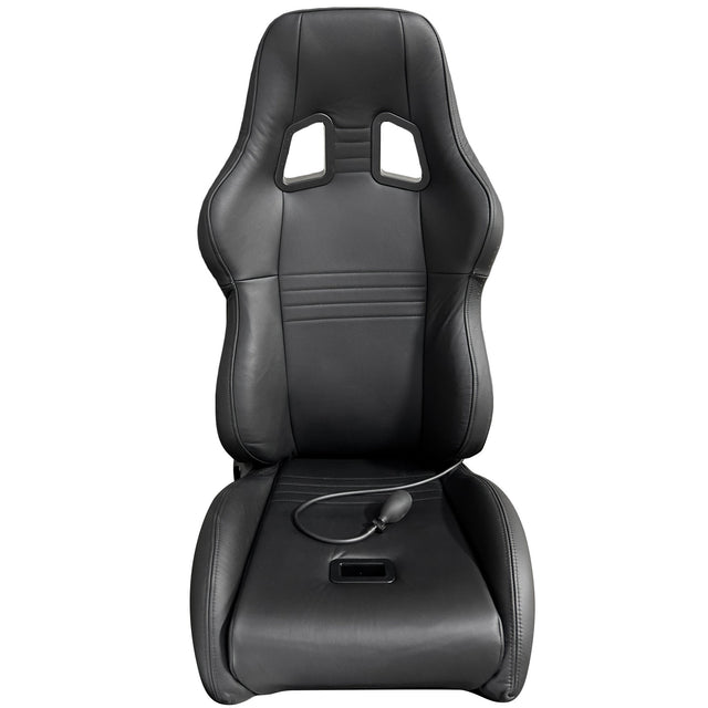 A4 Black Leather (pair) w/ Anti-submarine Slot, Inflatable Lumbar Supp ...