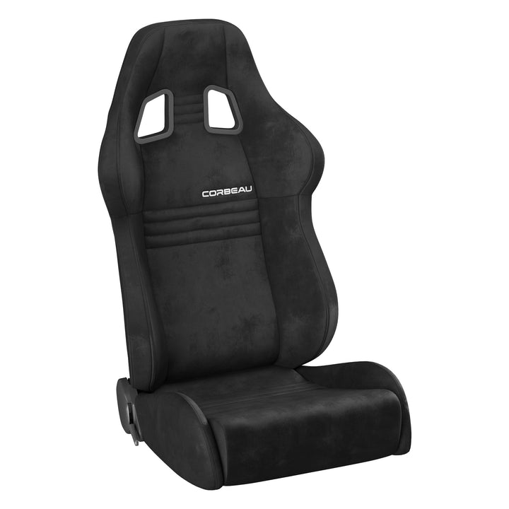 A4 Black Microsuede (pair) w/ P/S Inflatable Lumbar Support Blemished ...